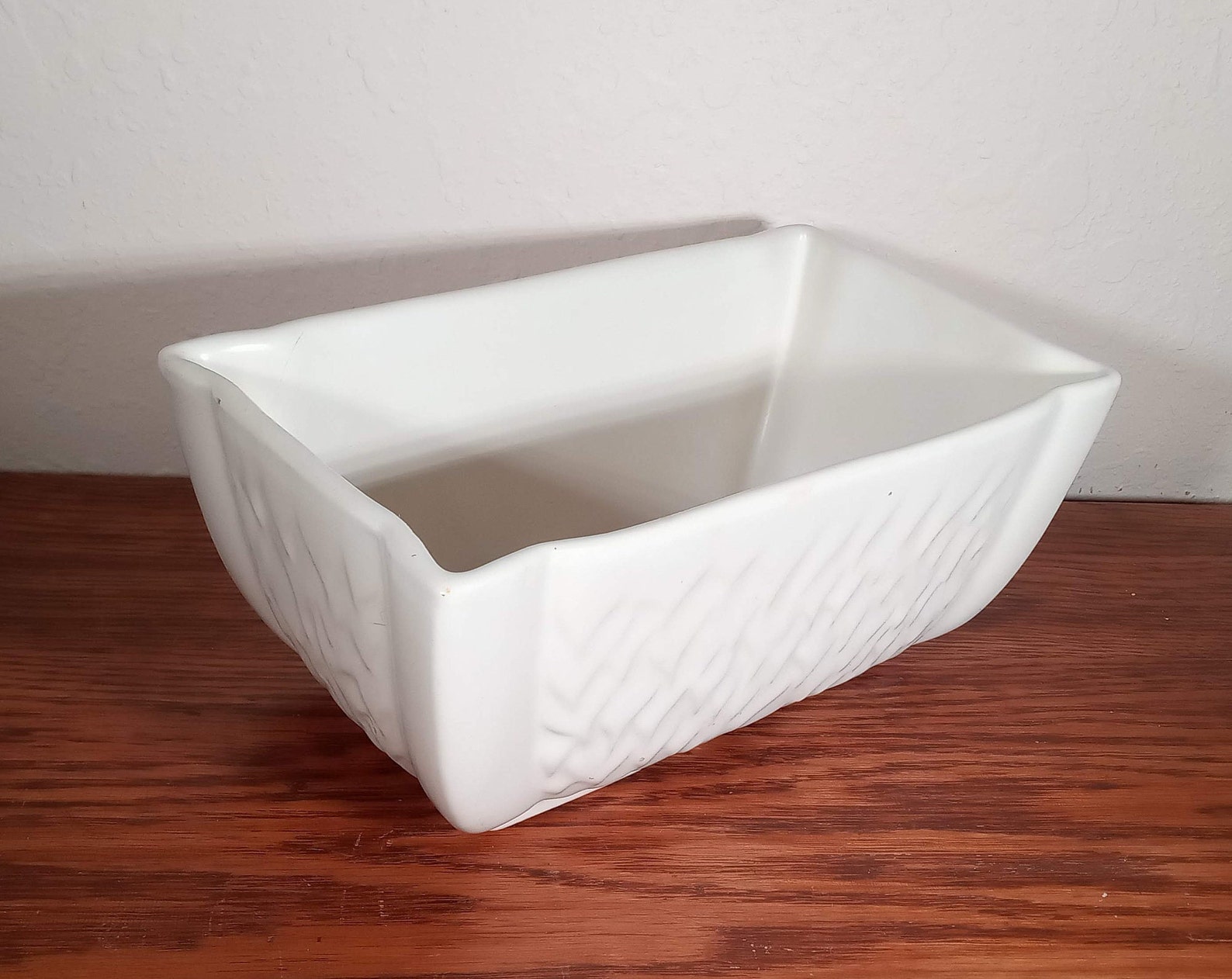 Hull Pottery Planter, White, Imperial, USA Pottery, 76 USA, Footed, 7 ...