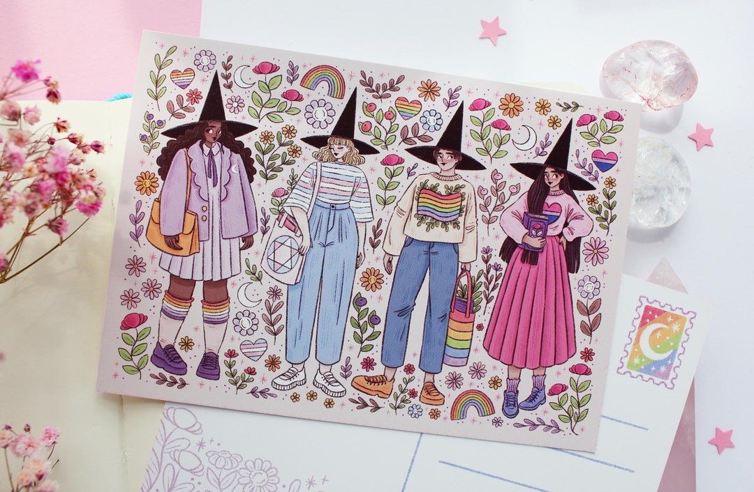 Pride Witches Postcard A6 | Greeting Card, Scrapbook, Penpal ...