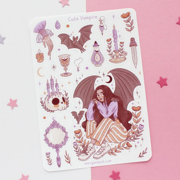 Cute Vampire Stickers - Etsy