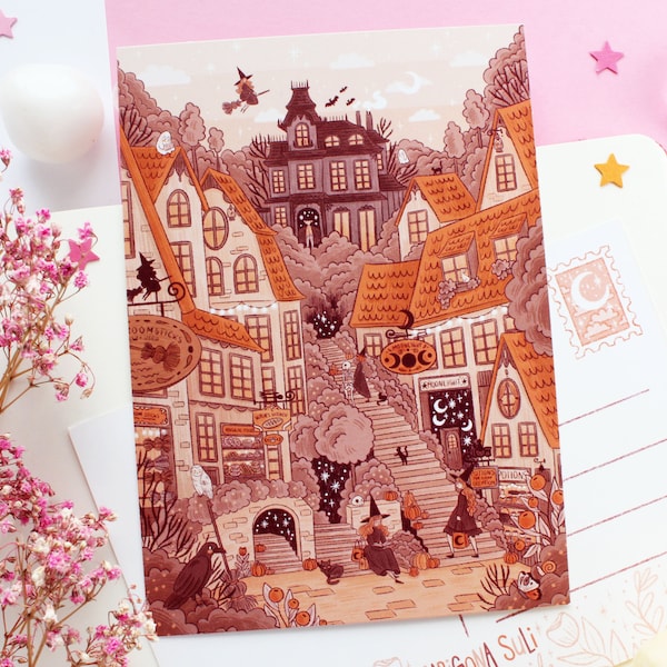 Halloween Postcards - Etsy