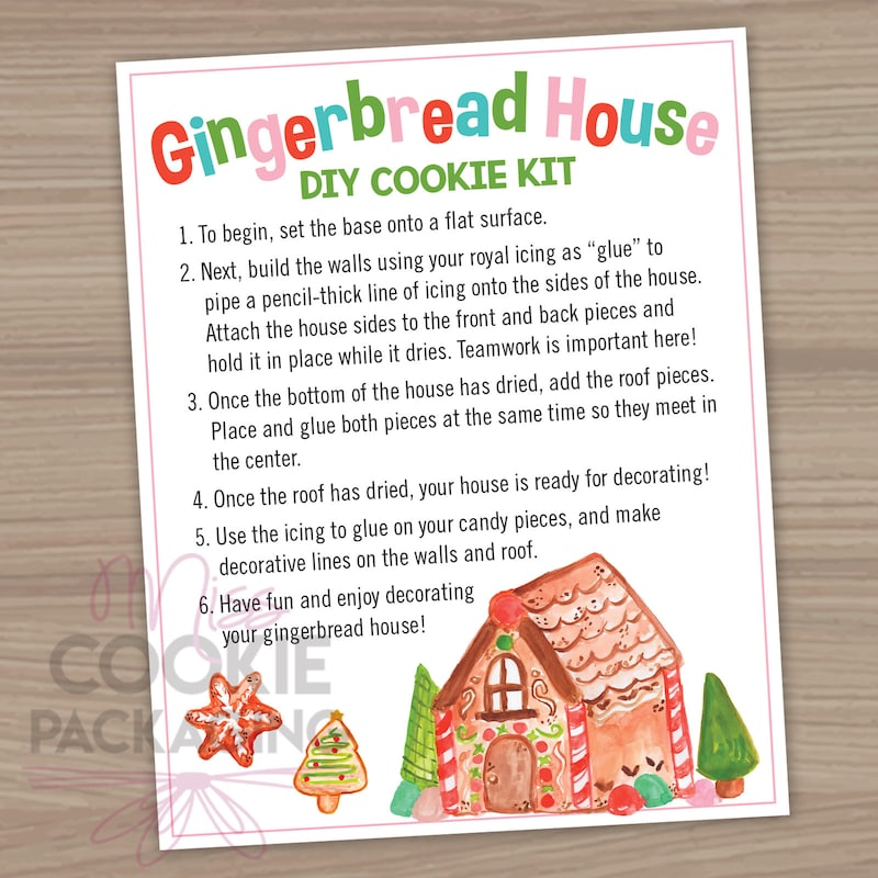 Gingerbread Card Diy - Etsy