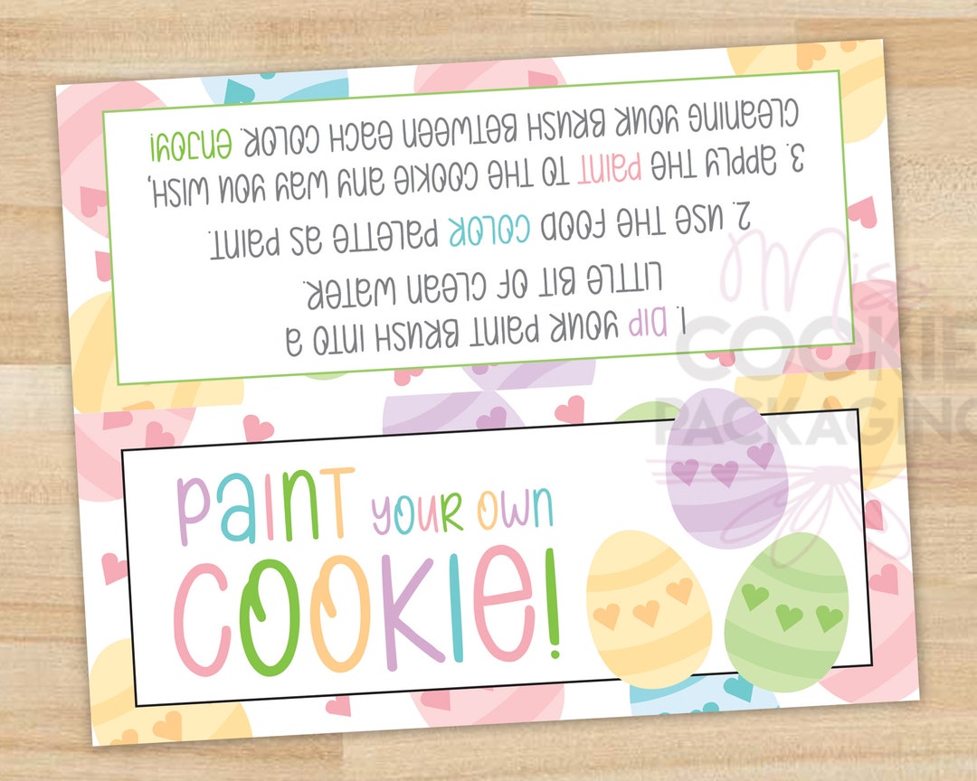 5" Paint Your Own Cookie Bag Topper, Easter Eggs Cookie Bag TOPPER, PYO ...
