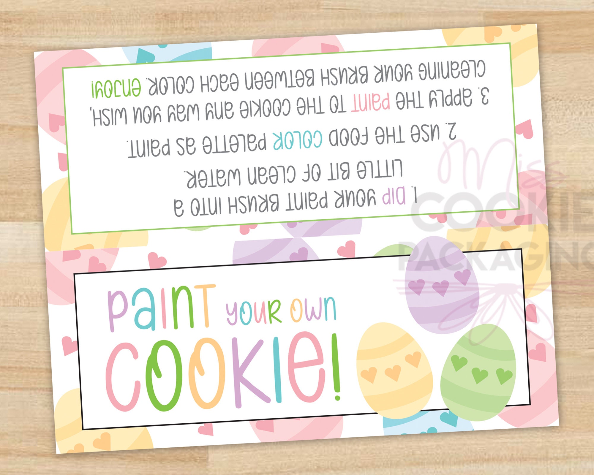 5 Paint Your Own Cookie Bag Topper Easter Eggs Cookie - Etsy