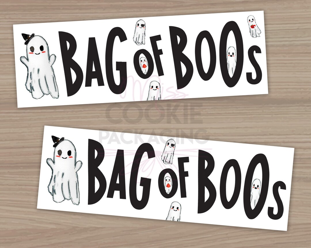 Bag of Boos Printable Halloween Tag, Ghost Happy Halloween Boo Cookie ...