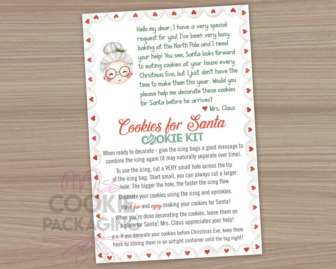 Cookies for Santa - Help! Mrs Claus on Christmas Eve DIY Cookie Kit ...