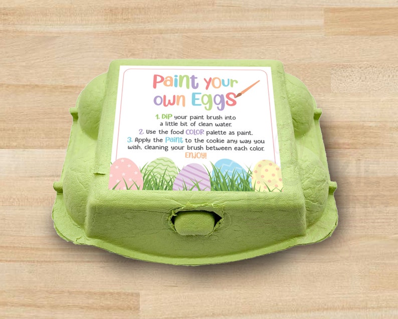 Paint Your Own Eggs Egg Carton Printable File Happy Easter - Etsy