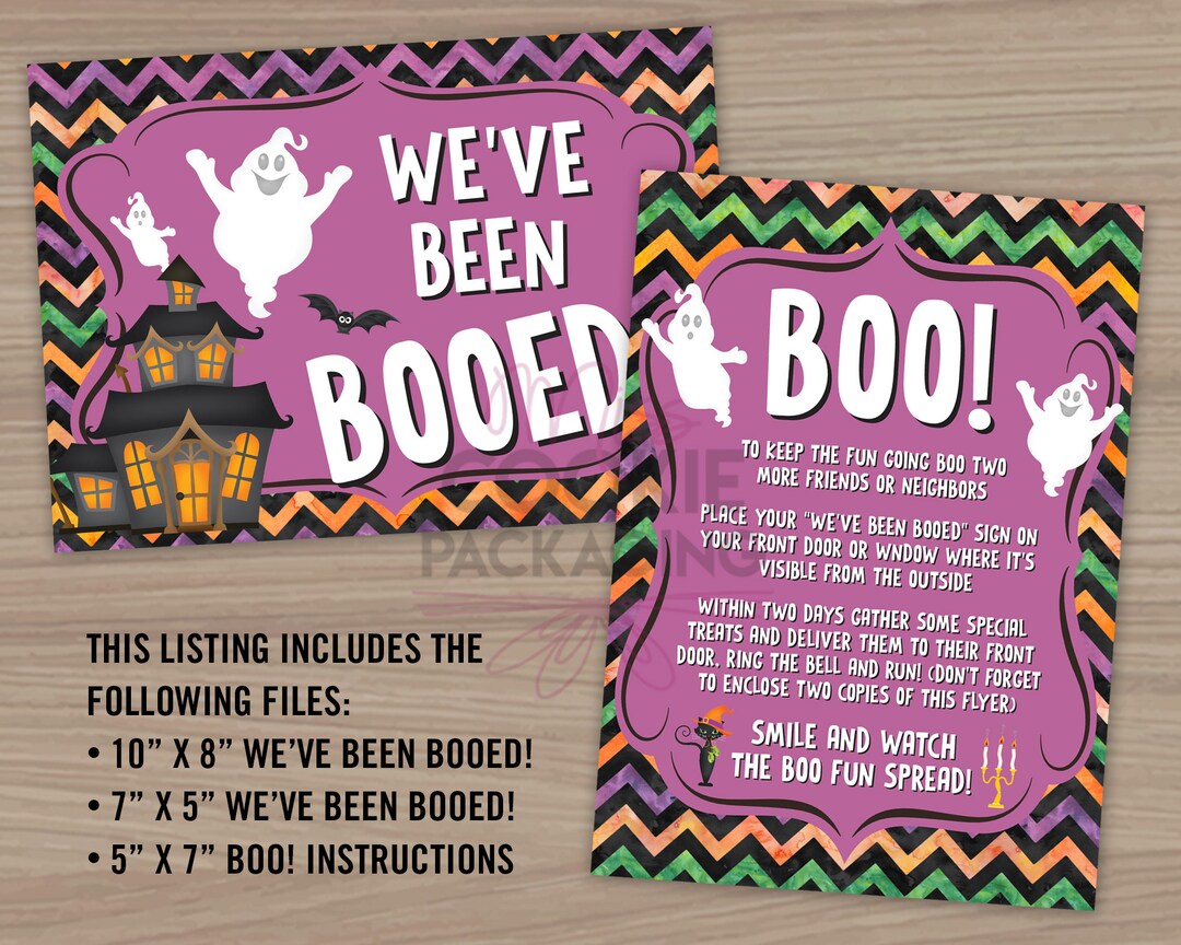 We've Been Booed! Graphic Bundle, Printable We've Been Booed Game ...