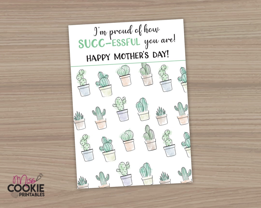 Printable Mini Cookie Card "i'm Proud of How Succ-essful You Are Happy ...