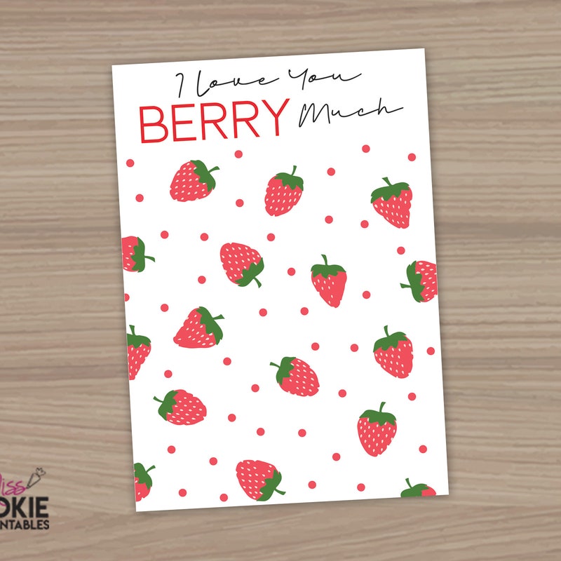 I Love You Berry Much Card - Etsy