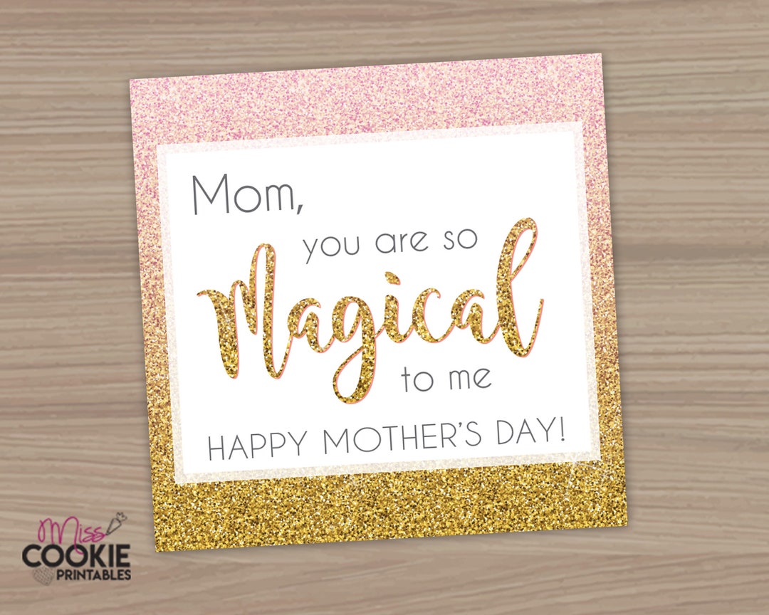 Printable Mother's Day "mom, You Are so Magical to Me" 2 Inch Square ...