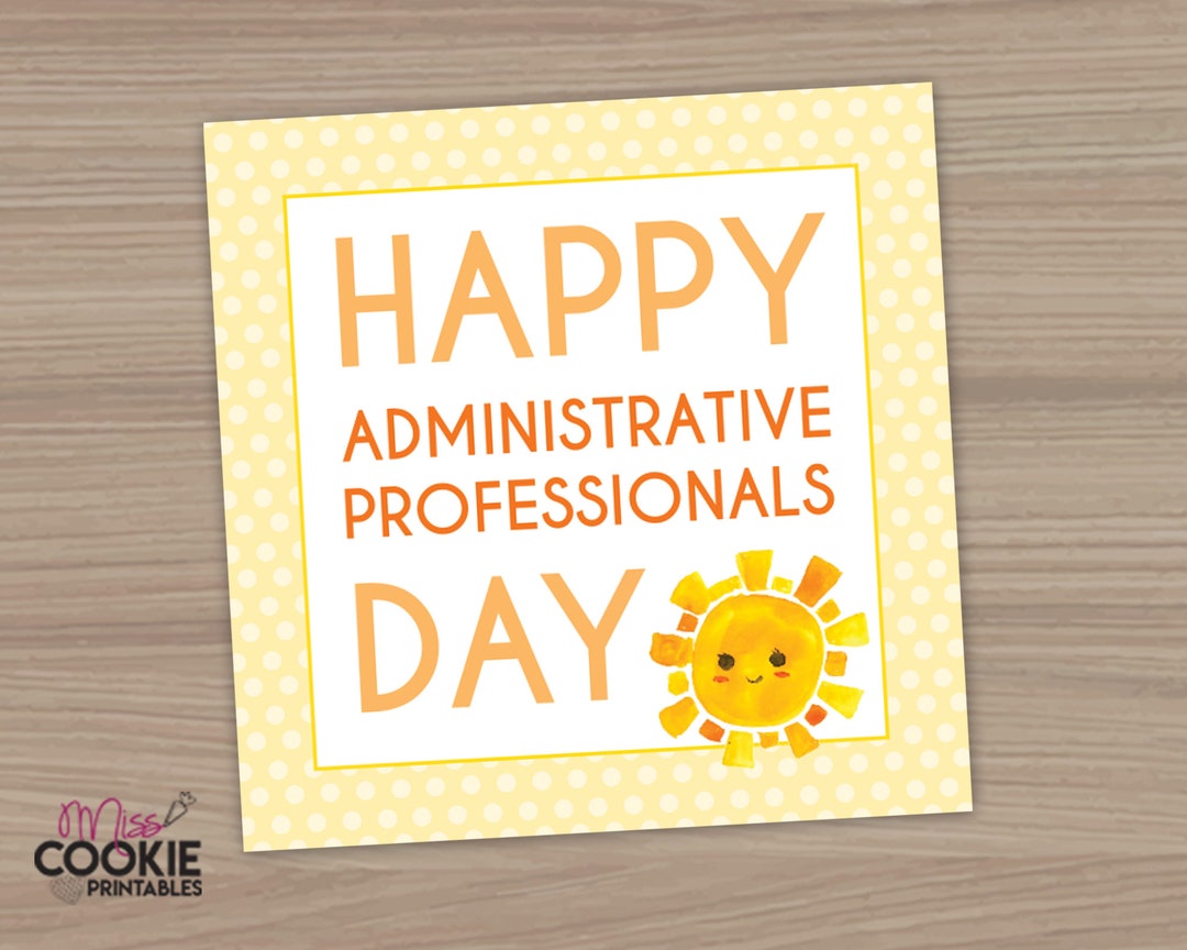 Printable Happy Administrative Professionals Day Tag 2 Inch Square ...
