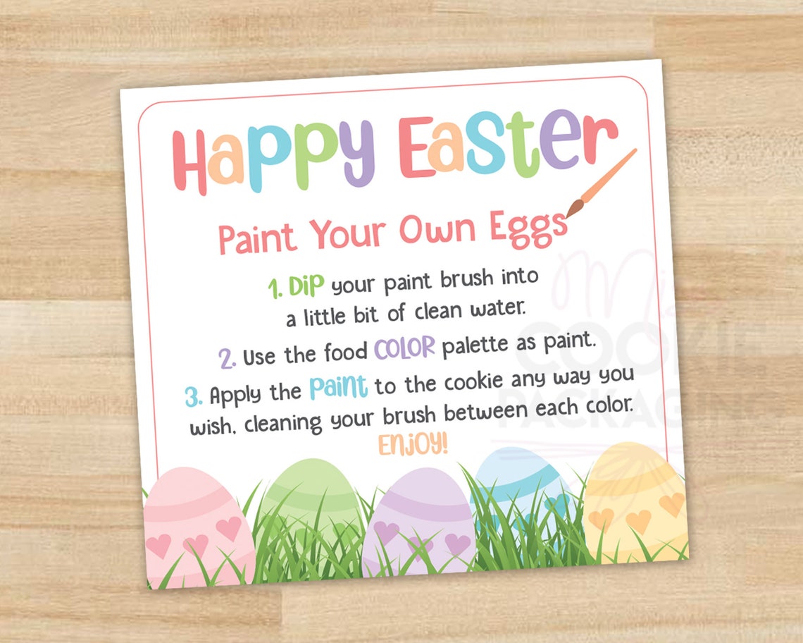 Paint Your Own Eggs hearts Egg Carton Printable File Happy | Etsy