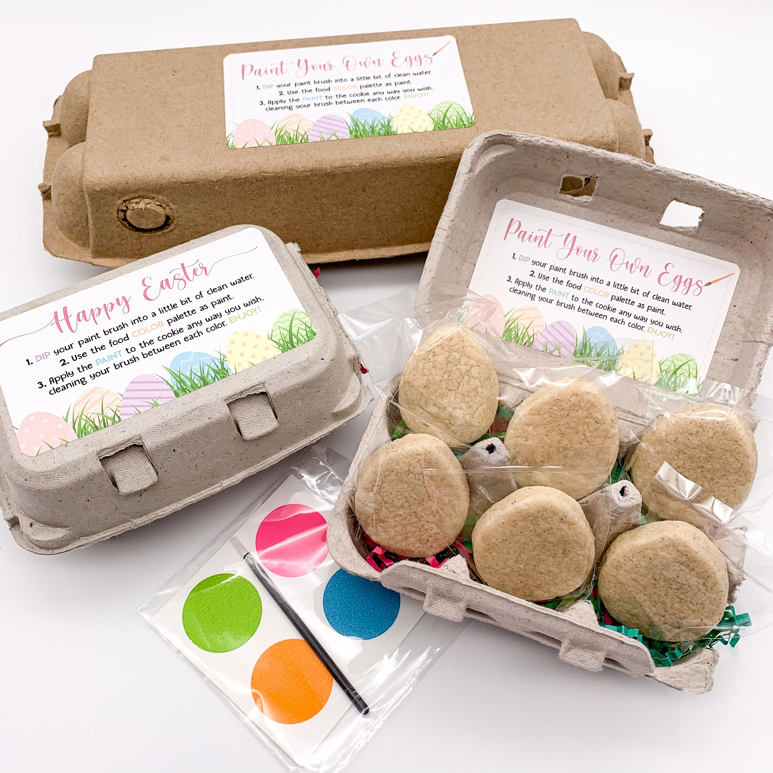 Label for PYO Egg Carton Avery 5163 Label Happy Easter - Etsy