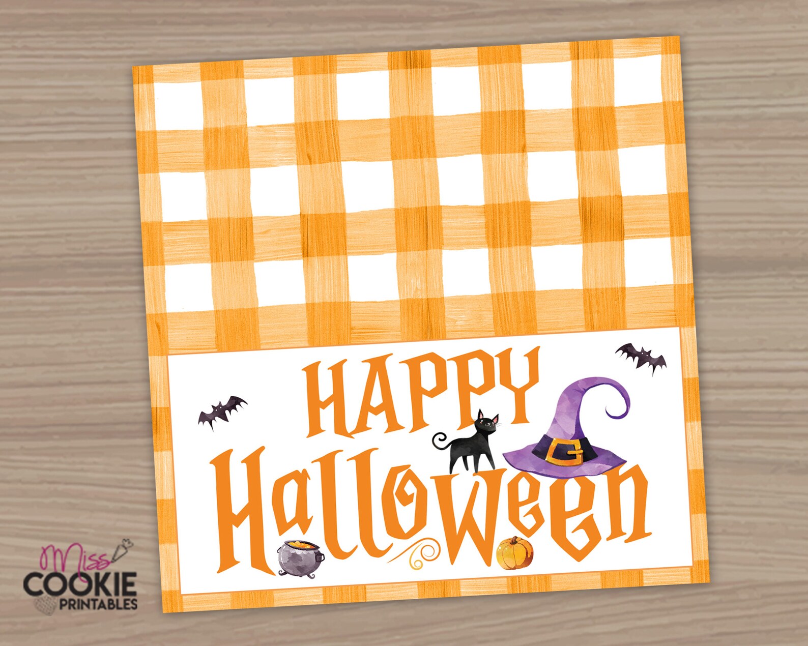 4 Happy Halloween Cookie Topper Halloween Cookie TOPPER - Etsy