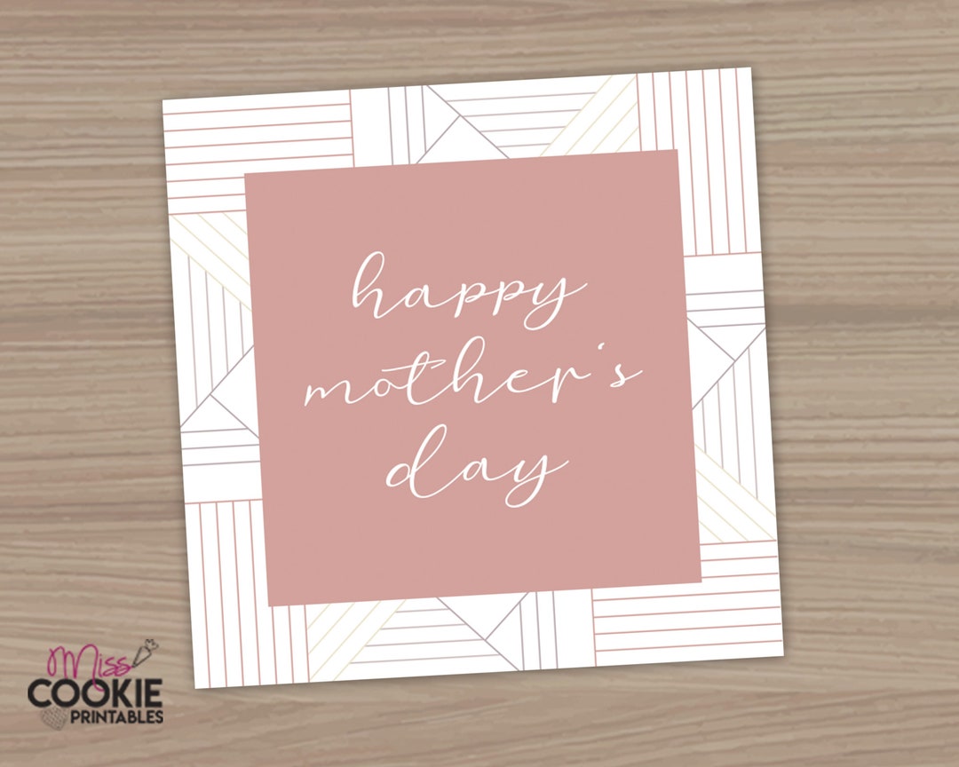 Printable Happy Mother’s Day 2 Inch Square Cookie Tag - Mother’s Day ...