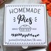 5 Homemade Pies Pie Box Cookie Tag, Square Pizza Pie Box Label Tag ...