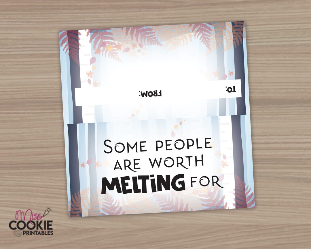 Printable "some People Are Worth Melting For" 4" Cookie Topper Frozen 2 ...
