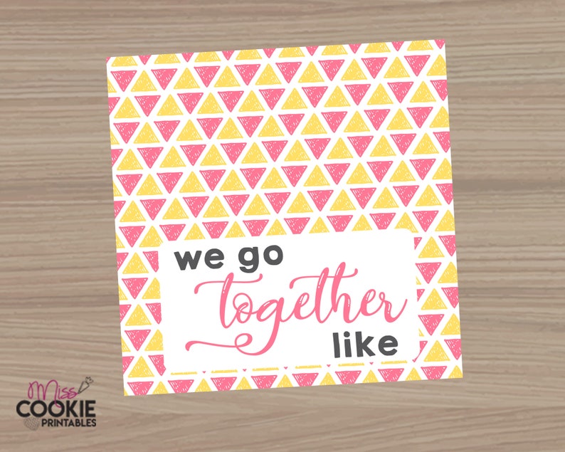 4 TOPPER We Go Together Like Printable - Etsy