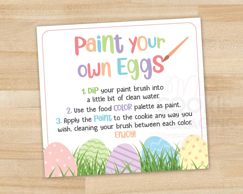 Paint Your Own Eggs Egg Carton Printable File Happy Easter - Etsy