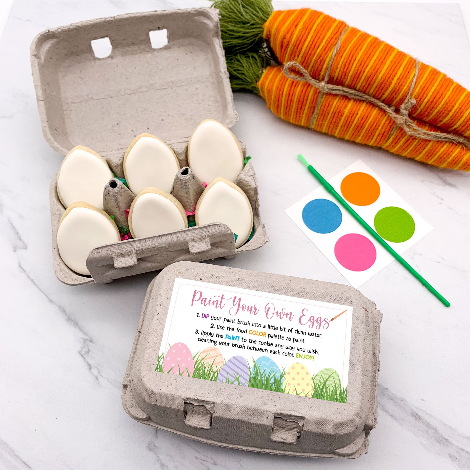 Label for PYO Egg Carton Avery 5163 Label Paint Your Own - Etsy