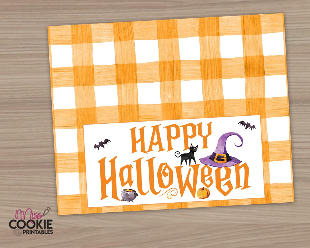 5" Happy Halloween Cookie Topper, Halloween Cookie TOPPER Trick or ...