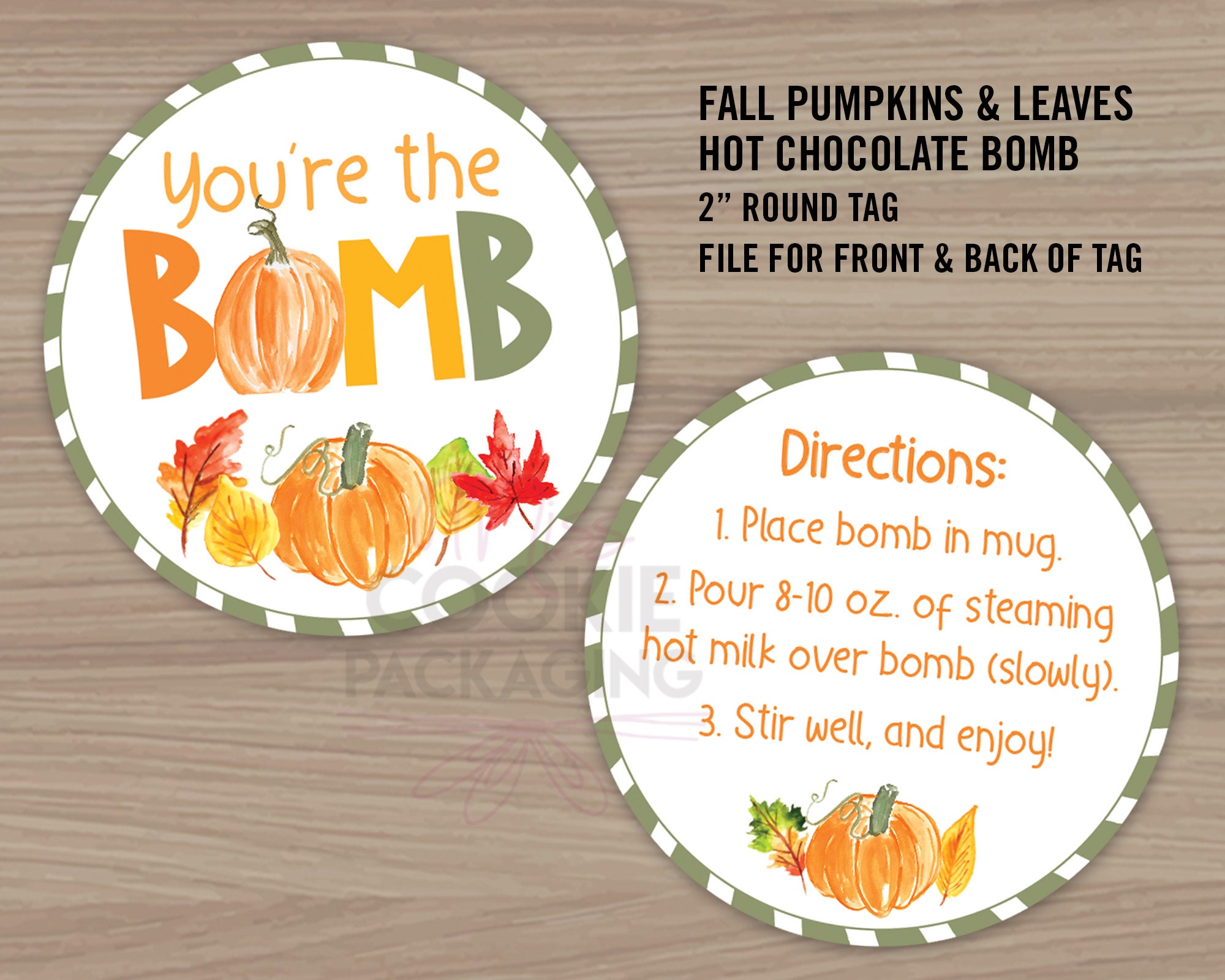 You're the BOMB Fall 2 Hot Chocolate Bomb Tag, Hot Chocolate Bomb ...