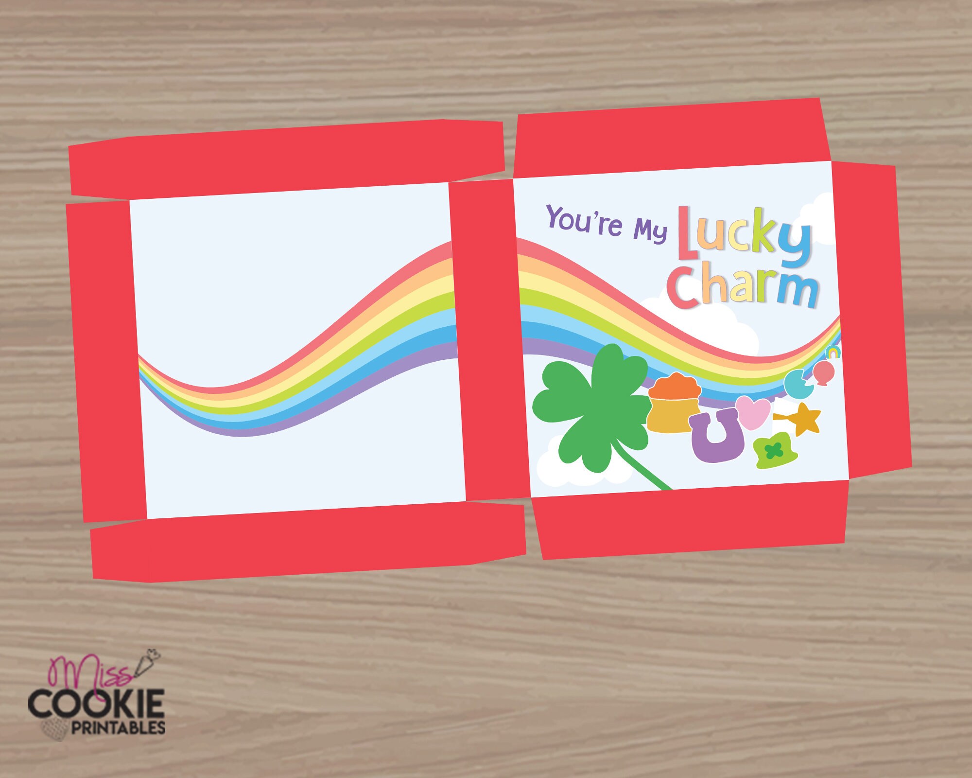 5" X 5" PRINTABLE Magical Cereal Box for Cookies, Print at Home on 11 ...