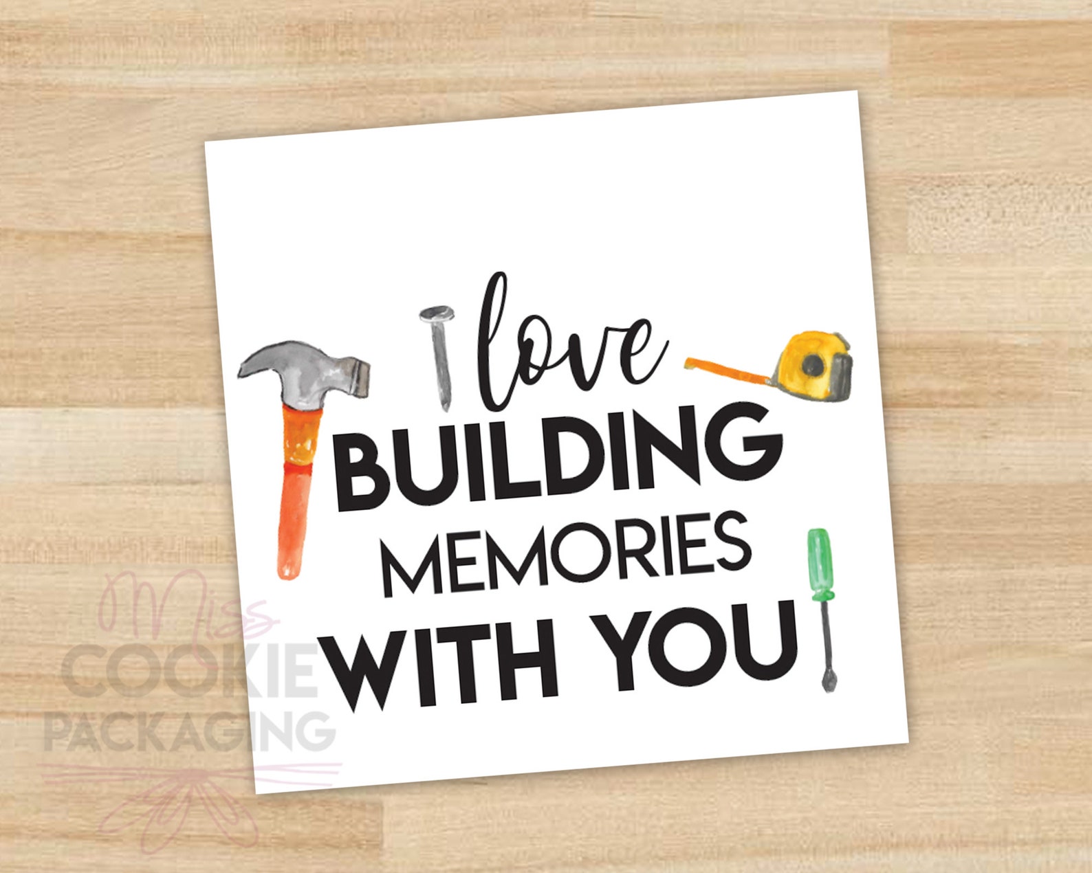 I love BUILDING memories WITH YOU Father's Day Cookie | Etsy