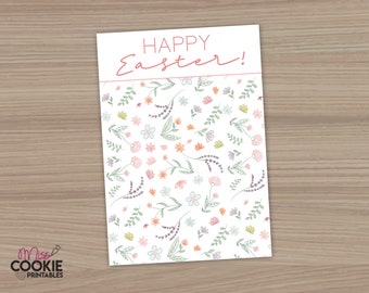Printable Mini Cookie Card 3.5 X 5 Happy Easter - Etsy