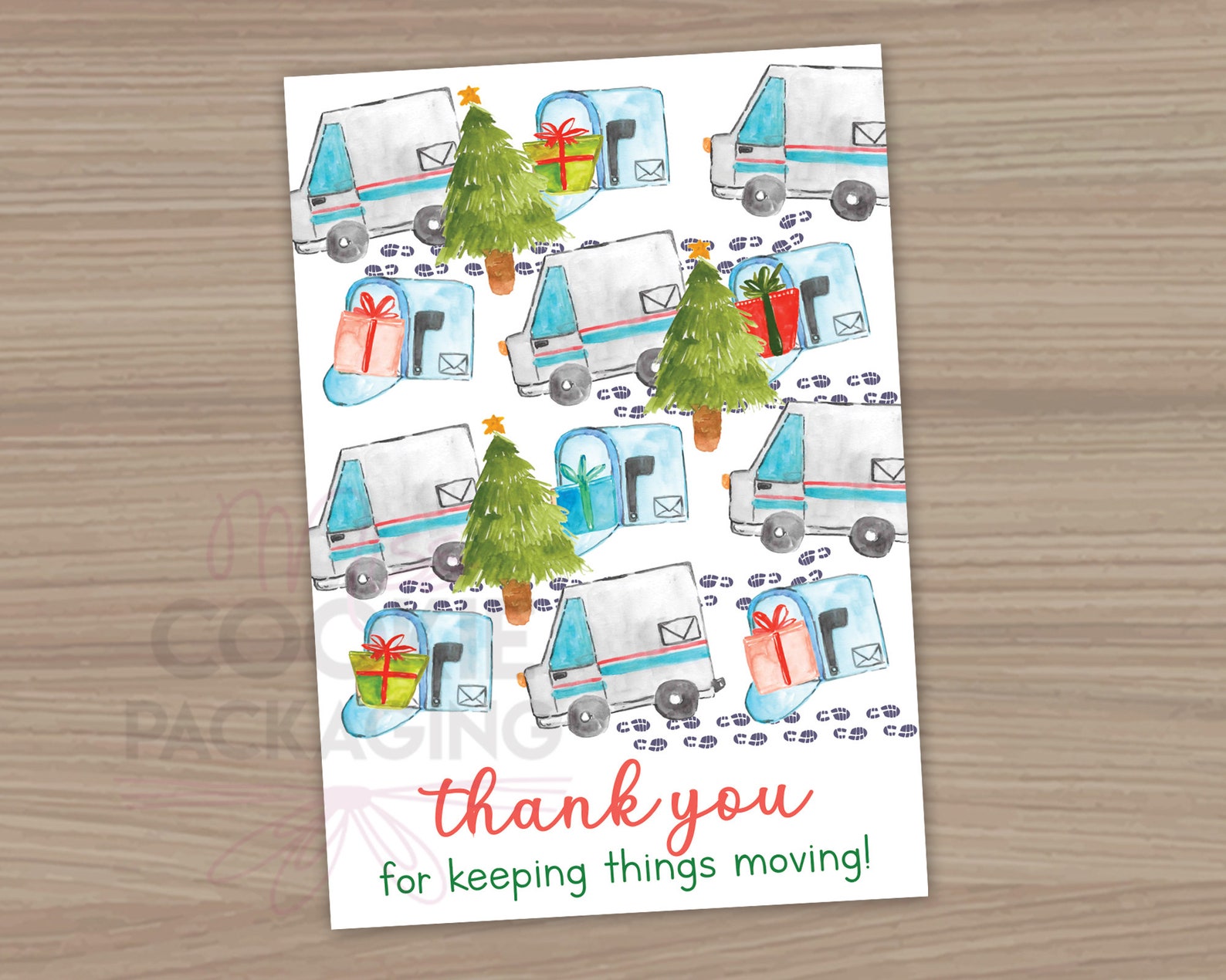 Printable "thank You for Keeping Things Moving" Holiday Mini Cookie ...