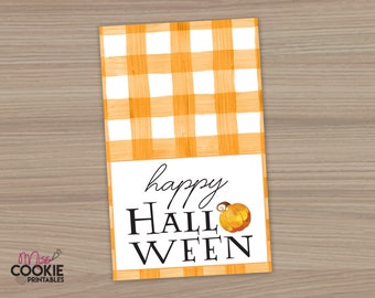 Printable Halloween Mini Cookie Card Trick or Treat Cookie - Etsy