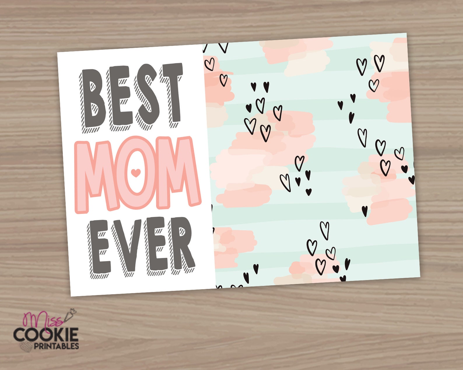Printable best MOM Ever Mini Cookie Card 5 X - Etsy