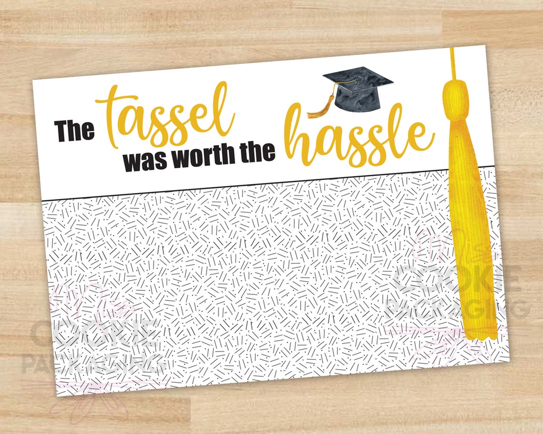 3.5" X 5" the Tassel Was Worth the Hassle MINI Cookie Card, Graduation ...