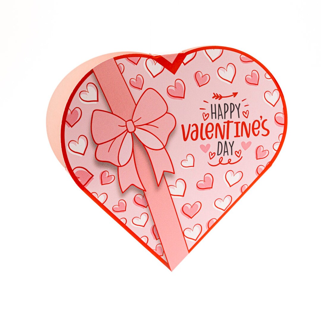 HEART Shaped Box - Valentine's Day Cookie Packaging Box, Valentine's ...