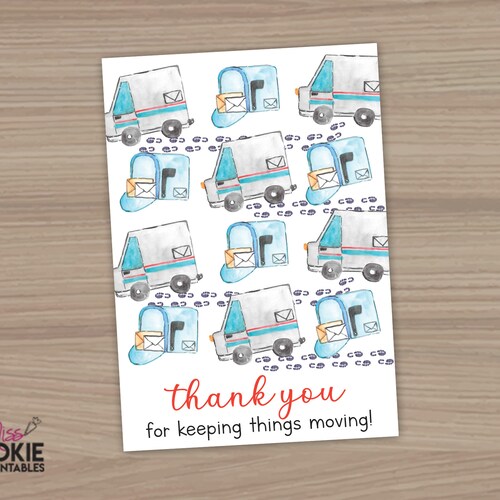 Printable Thank You for Keeping Things Moving Mini Cookie Card - Etsy