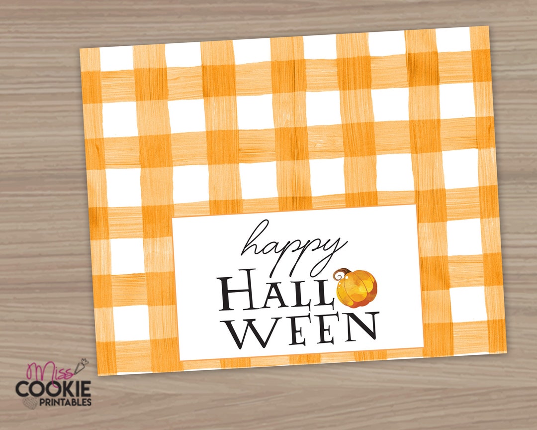 5" Happy Halloween Cookie Topper, Halloween Cookie Bag TOPPER, Trick or ...