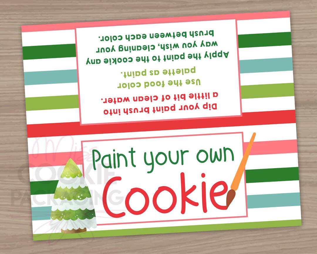 5" Paint Your Own Cookie Topper, Christmas Cookie TOPPER, Happy ...