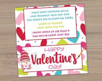 4 Happy Valentine's Day Cookie Bag Topper, Valentine Cookie TOPPER ...