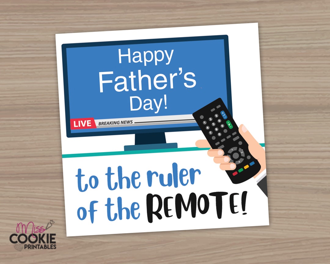 Happy Father's Day! to the Ruler of the Remote! Father's Day 2" Square ...
