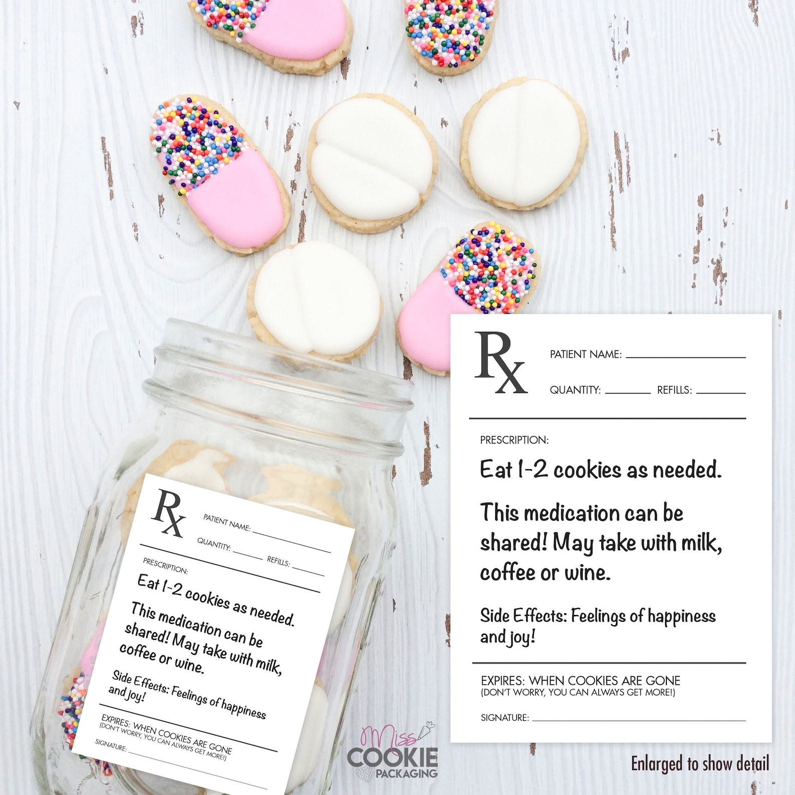 Printable Rx Label for Cookie prescription Jar - Etsy Canada