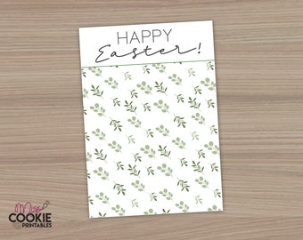 Printable Mini Cookie Card 3.5 X 5 Happy Easter - Etsy