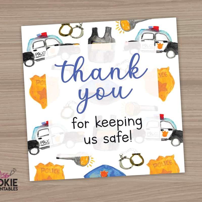 Police Thank You Cards - Etsy