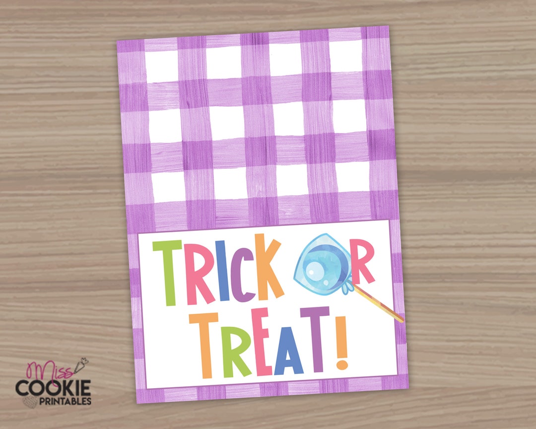 3" Trick or Treat Cookie Topper, Halloween Cookie TOPPER, Happy ...