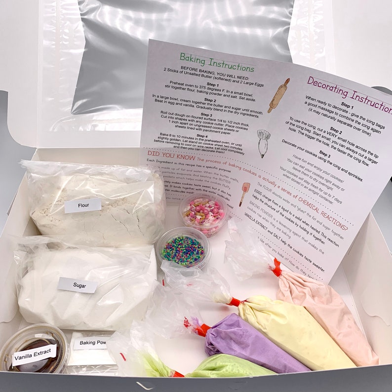 Printable Take Home Cookie Kit Instructions 8.5"x11" DIY Cookie Kit ...