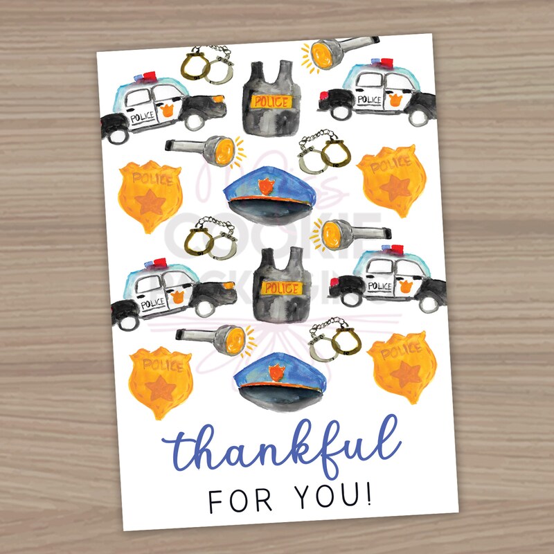 Police Thank You Cards - Etsy