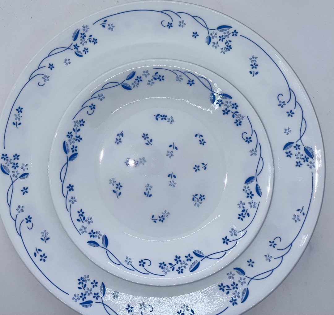Vintage Corelle Provencial Blue, Dinner Plates, Bread and Butter Plates ...