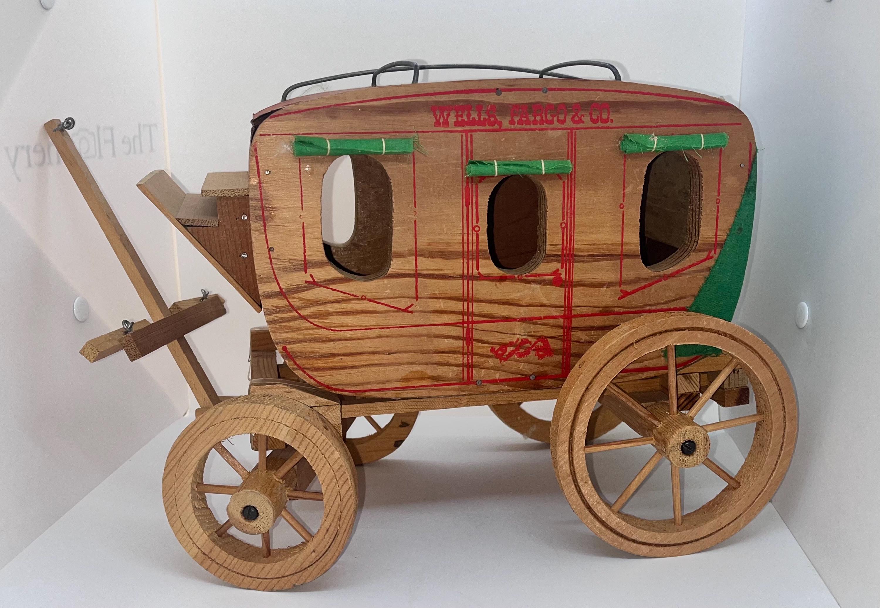 Vintage Large Wells, Fargo & Co. Wood Stagecoach, Advertising Model ...