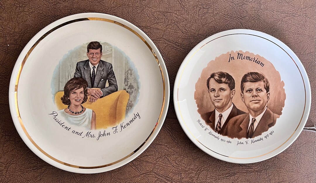 Vintage Collectable Plates, President and Mrs. John F. Kennedy, in ...