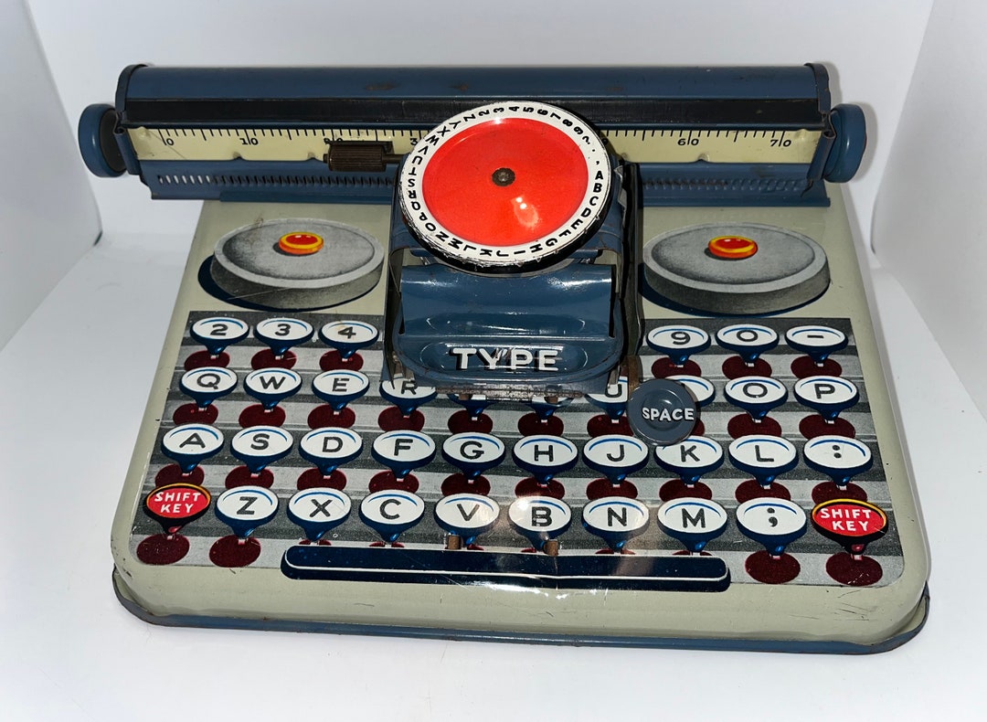Vintage Berwin Child's Typewriter Toy: Tin Litho Display Piece - Etsy