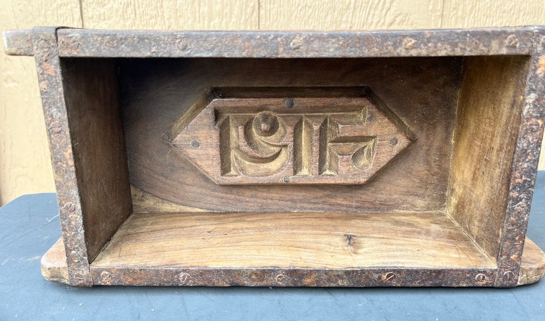 Vintage Rustic Wood Brick Mold, Farmhouse Decor, Wood Shelf, Planter ...